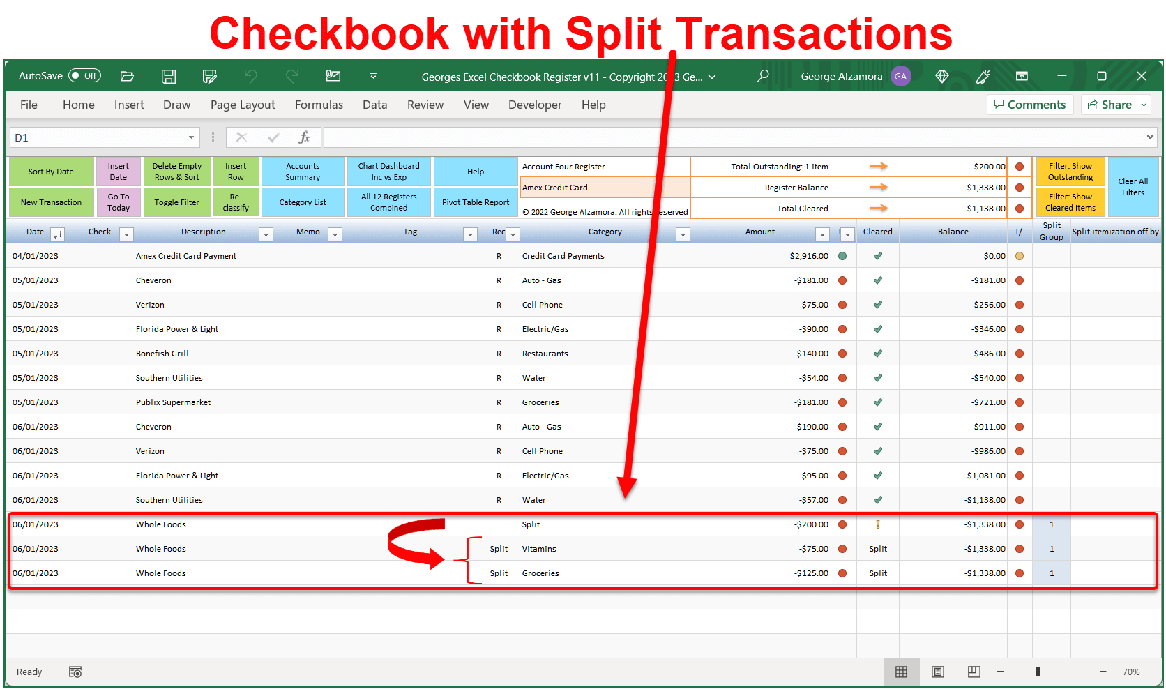 Checkbook Spreadsheet With Split Transactions Georges Excel 49 OFF Checkbook Spreadsheet With Split Transactions Georges Excel 49 OFF