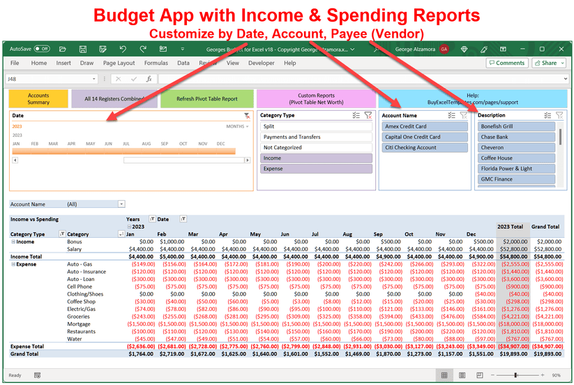 Top Selling Budget App Spreadsheet – BuyExcelTemplates.com