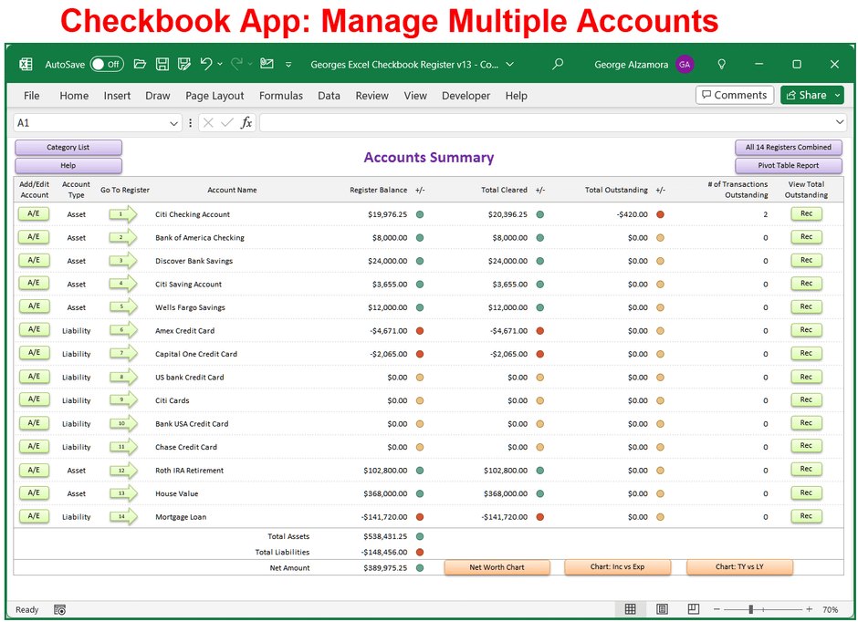 Checkbook Software: Take Charge of Your Money with Our Spreadsheets ...