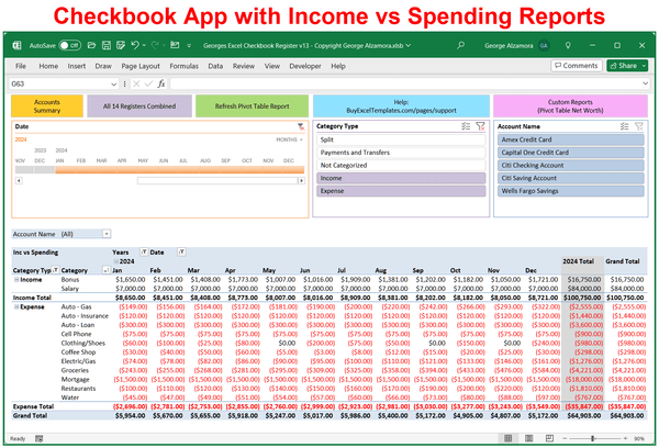 Best Checkbook App Spreadsheet | Save Money and Time | Great Reviews ...
