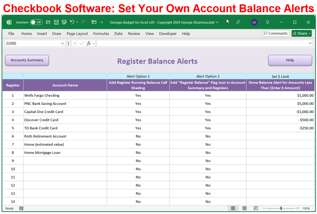 Best Selling Checkbook App Spreadsheet - Track and Reconcile in Excel ...