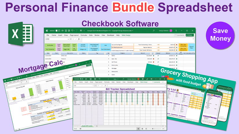 Bundle & Save with our Personal Finance Spreadsheet Package ...
