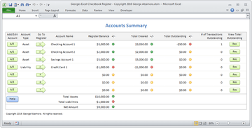 Wealth Management Spreadsheet Dashboard | Budgeting & Checkbook App ...