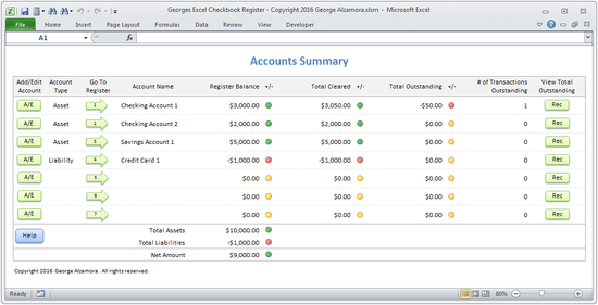 Best Selling Checkbook App Spreadsheet - Track and Reconcile in Excel ...