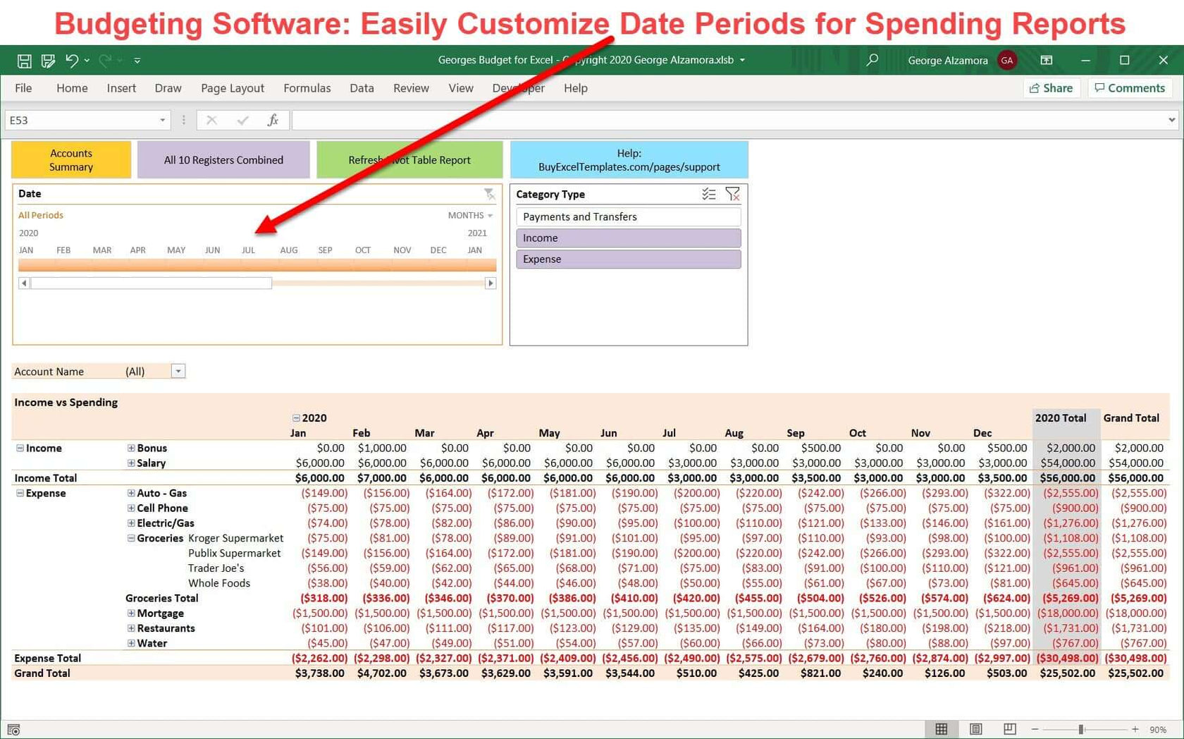 Money Management Software Home Budgeting Spreadsheet Save Build Wealth ...