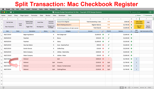 Mac budget software using Excel for Mac to manage personal finances ...